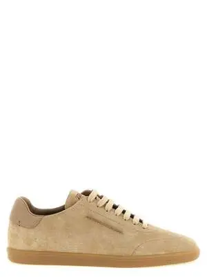 Zegna Low-top Suede Sneakers - Cream