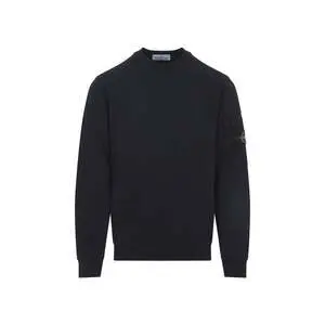 Stone Island Cotton Sweatshirt With Logo Patch - Blue