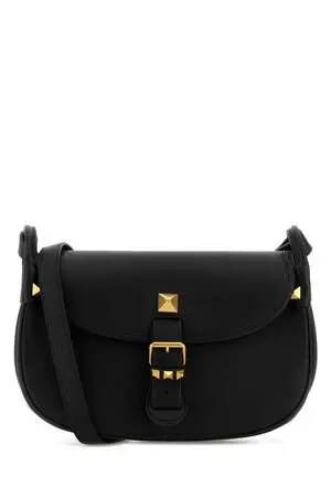 Valentino Garavani Calf Leather Crossbody Bag - Black