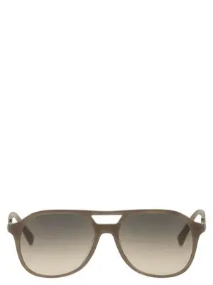 Brunello Cucinelli Acetate Aviator Sunglasses With Shaped Bridge And Crystal Lenses - Multicolor