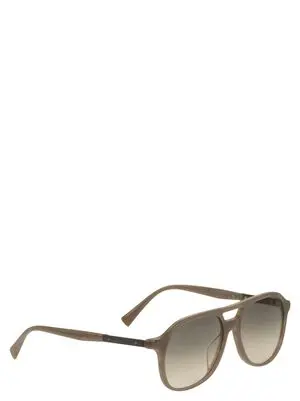 Brunello Cucinelli Acetate Aviator Sunglasses With Shaped Bridge And Crystal Lenses