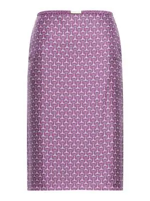 Gucci Silk Horse-print Midi Skirt - Multicolor