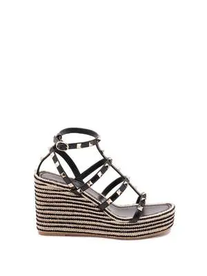 Valentino Garavani Rockstud Torchon Wedge Espadrilles - Multicolor