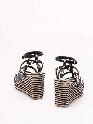 Valentino Garavani Rockstud Torchon Wedge Espadrilles - Multicolor