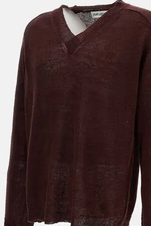 Our Legacy V-neck Linen-blend Sweater