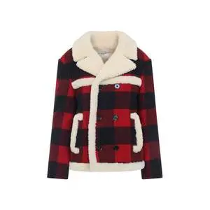 Celine Caban Shearling Jacket - Red