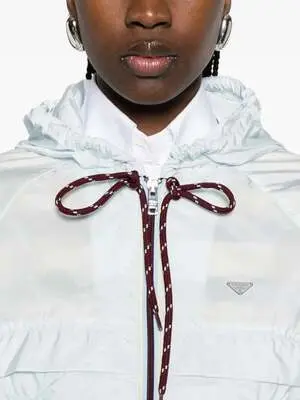 Prada Re-nylon Cropped Jacket With Drawstring Hood - Multicolor