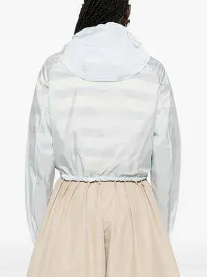Prada Re-nylon Cropped Jacket With Drawstring Hood - Multicolor