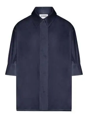 JIL SANDER Semi-transparent Cotton Shirt - Multicolor