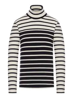 TOTEME Striped Wool Turtleneck Sweater - Multicolor