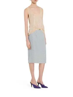 Gucci Silk Jacquard Knit Sleeveless Top