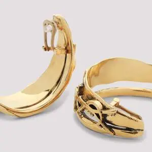 Saint Laurent Creole Charm Cassandre Earrings