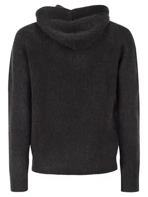 Tagliatore Hunter Ribbed Hooded Knit - Multicolor