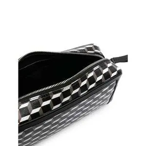 Pierre Hardy Geometric Print Calf Leather Shoulder Bag