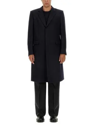 Givenchy Long Wool Coat - Blue