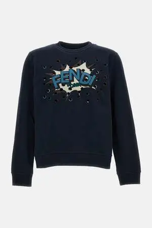 Fendi Embroidered Crewneck Sweatshirt - Multicolor