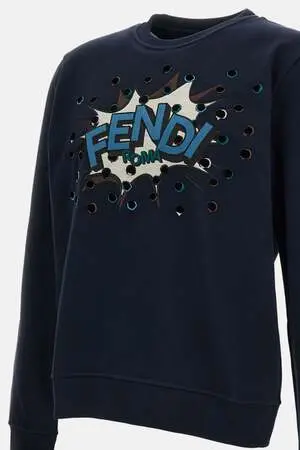 Fendi Embroidered Crewneck Sweatshirt - Multicolor