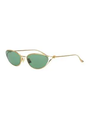 Bottega Veneta Metal Cat-eye Sunglasses With Knot Detail - Multicolor