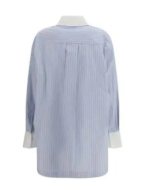 Attico Striped Shirt With Cut-out Detail