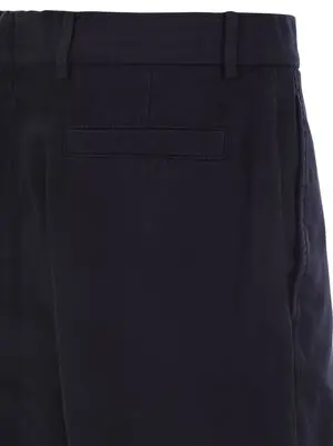 Brunello Cucinelli Cotton Gabardine Bermuda Shorts - Blue