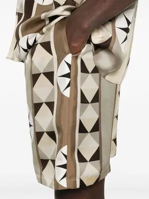 Loewe Printed Silk Shorts - Multicolor