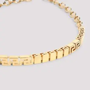 Versace Gold Brass Greek Motif Choker
