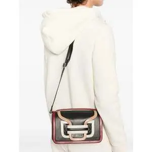Pierre Hardy Color-blocked Leather Satchel Bag - Black