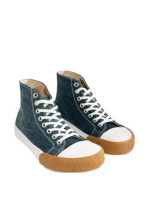 Loewe High Top Denim Sneakers - Multicolor
