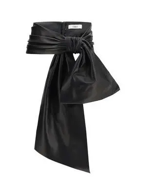 Chloé Lambskin Bow Belt - Black
