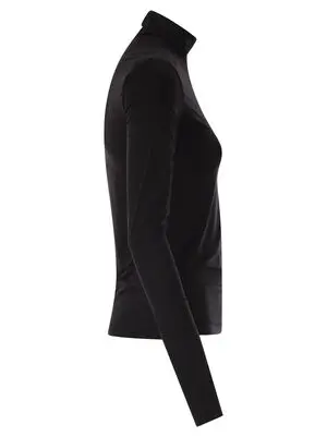 Sportmax Stone Jersey Turtleneck Jumper - Black