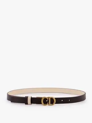 Dior Leather Saddle Belt With Cd Buckle - Multicolor