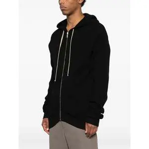 Rick Owens Ribbed Knit Zip-up Hooded Cardigan - Black