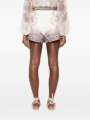 Zimmermann Luna Linen Shorts