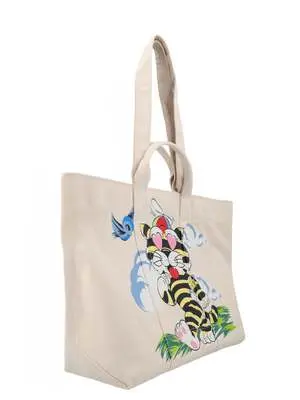 Kenzo Cartoon Tiger Tote Bag - Cream