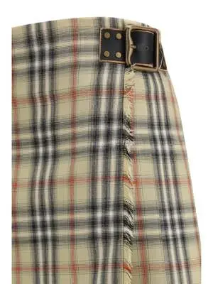 Burberry Check Wool Mini Skirt - Multicolor