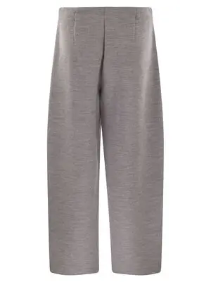 Max Mara Ebrien Double Wool And Cotton Trousers