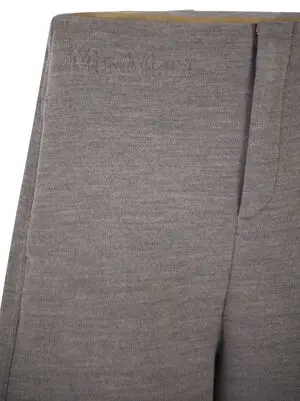 Max Mara Ebrien Double Wool And Cotton Trousers
