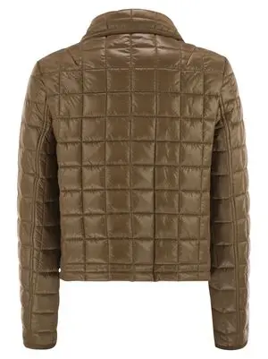 FAY 3 Hooks Technical Checkered Fabric Jacket - Brown