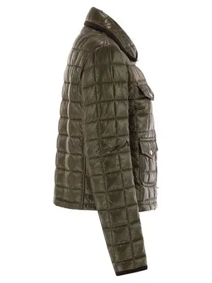 FAY Technical Checkered Fabric Jacket With Hook Fastening - Multicolor