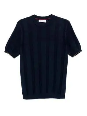 Brunello Cucinelli Short Sleeve Sweater - Multicolor