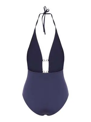 Gucci One-piece Swimsuit With Decorative Metal Clamps