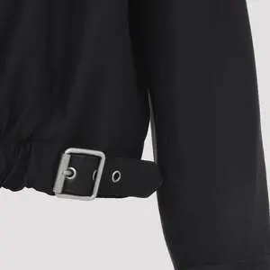 Loewe Belted Jacket In Wool And Silk - Black