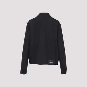 Loewe Belted Jacket In Wool And Silk