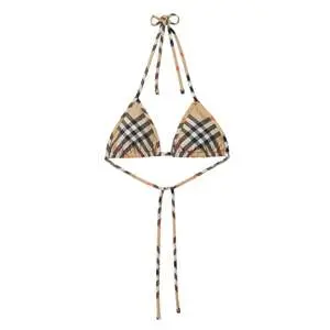 Burberry Checked Bikini - Cream