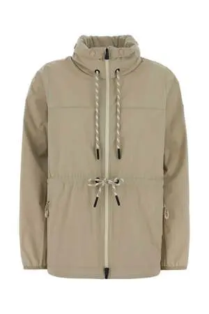 Moncler Moncler Grenoble Cappuccino Stretch Nylon Soulare Windbreaker Brown
