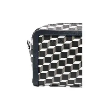Pierre Hardy Geometric Print Leather Shoulder Bag