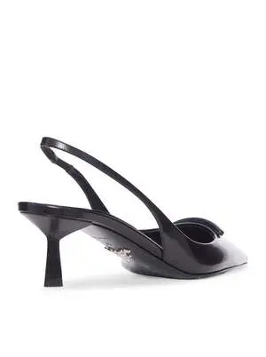 Prada Brushed Leather Slingback Décollet