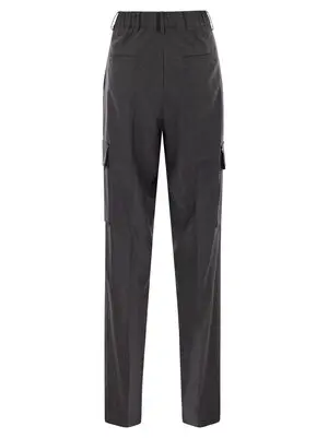 Herno Wool And Viscose Blend Cargo Trousers