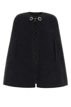 Gucci Wool Blend Cape - Gray