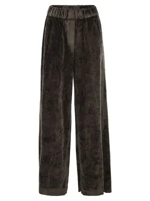Peserico Fluid Corduroy Wide-leg Trousers - Brown